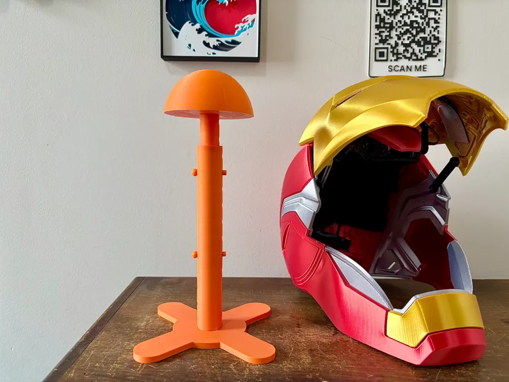 (Adjustable) Cosplay Helmet/Mask Stand - Free 3D Print Model - MakerWorld
