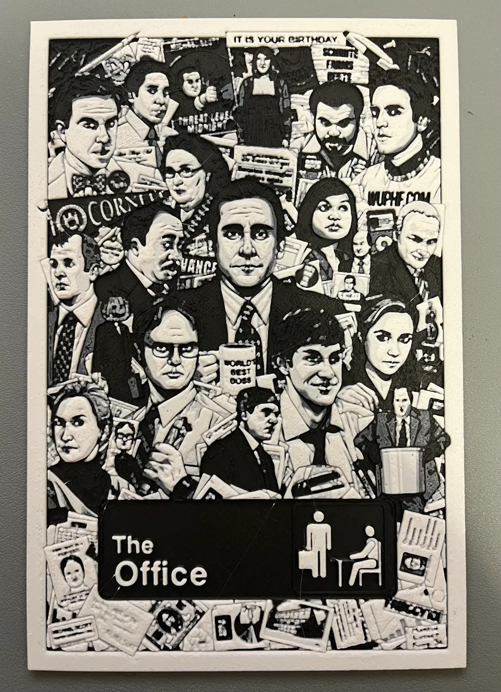 The office HueForge - Free 3D Print Model - MakerWorld