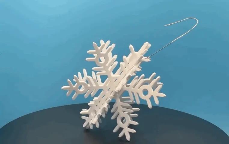 Slotted Snowflake - Free 3D Print Model - MakerWorld