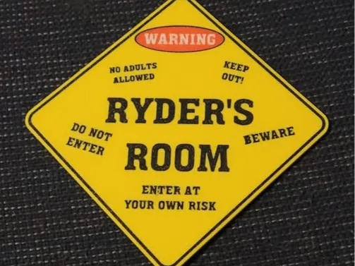 Bedroom Door Sign - Free 3D Print Model - MakerWorld