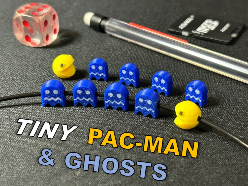 Pac-man & Ghosts Figures / Beads - Free 3D Print Model - MakerWorld