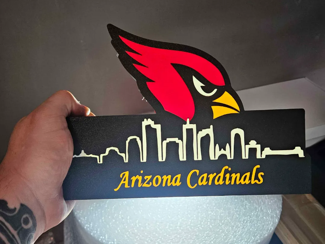 NFL Lightbox Arizona Cardinals with skyline! - Free 3D Print Model ...
