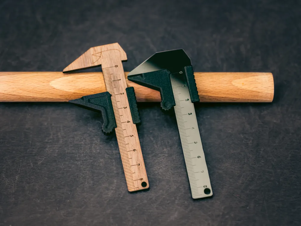 Pocket Caliper - 3D printed + Laser Cut & Engraved - Free 3D Print ...