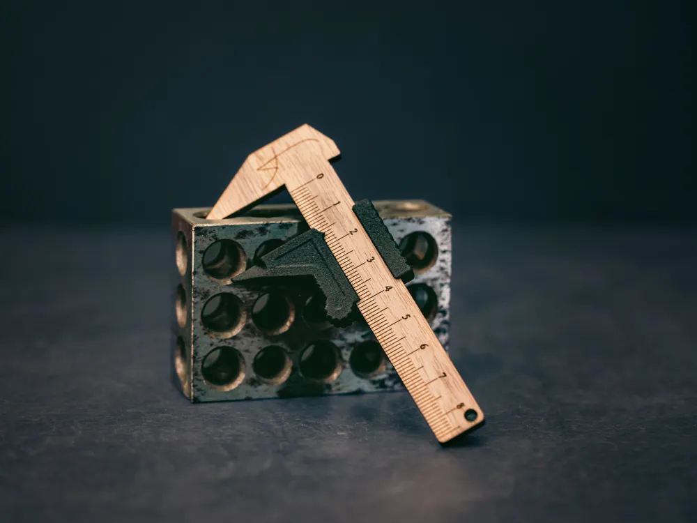 Pocket Caliper - 3D printed + Laser Cut & Engraved - Free 3D Print ...