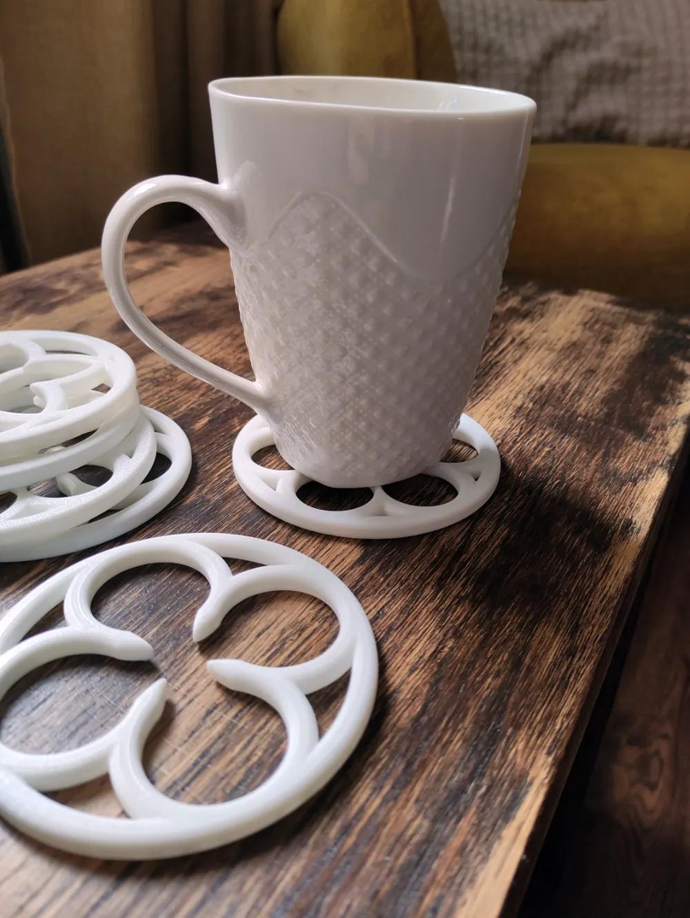 Gothic Tracery Coaster Set - Free 3D Print Model - MakerWorld