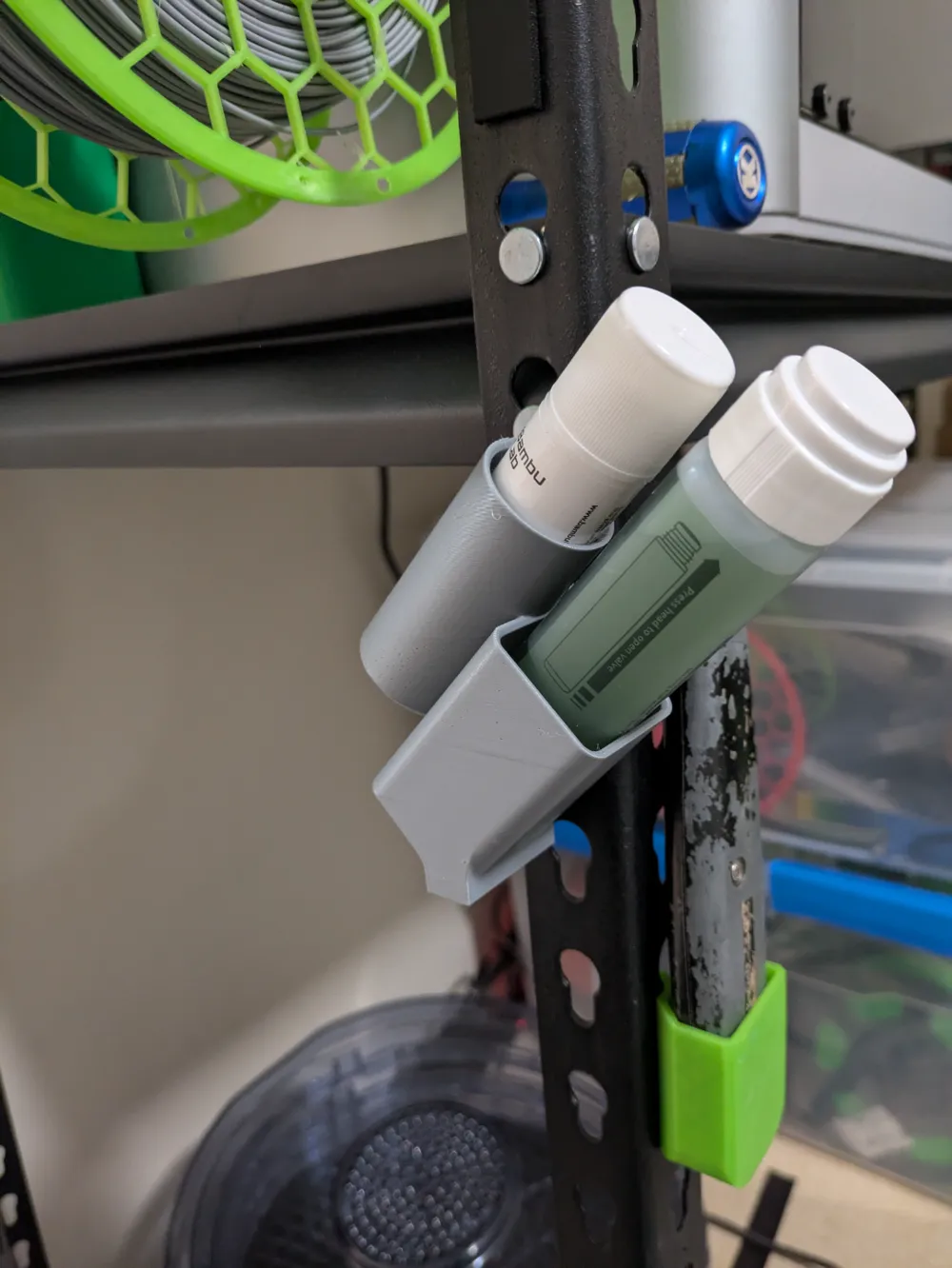 Glue stick and liquid glue holder for utility rack by RLev - MakerWorld