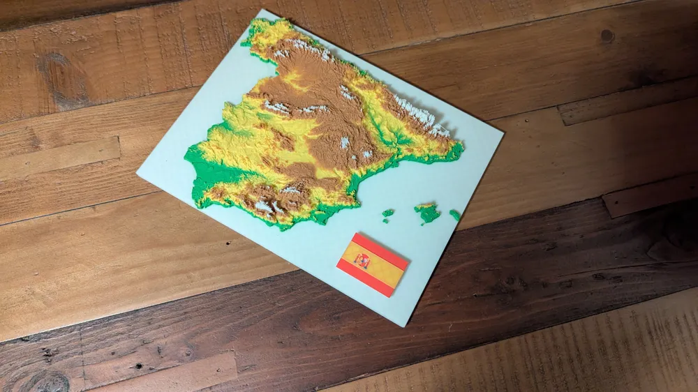 España (Spain) - Países del Mundo - Modelo de impresión 3D gratuito ...