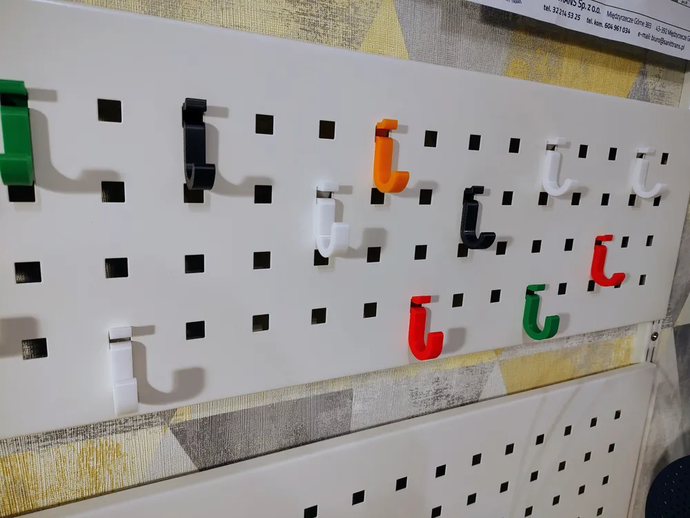 Hook for Square Hole Pegboard 10x10 by szczudlo robi MakerWorld ...