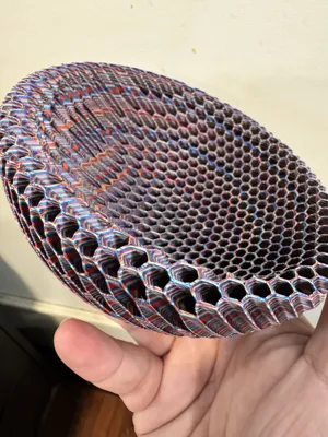 Hexagonal Pattern Bowl with Multicolor Gradient by kingkokos MakerWorld ...