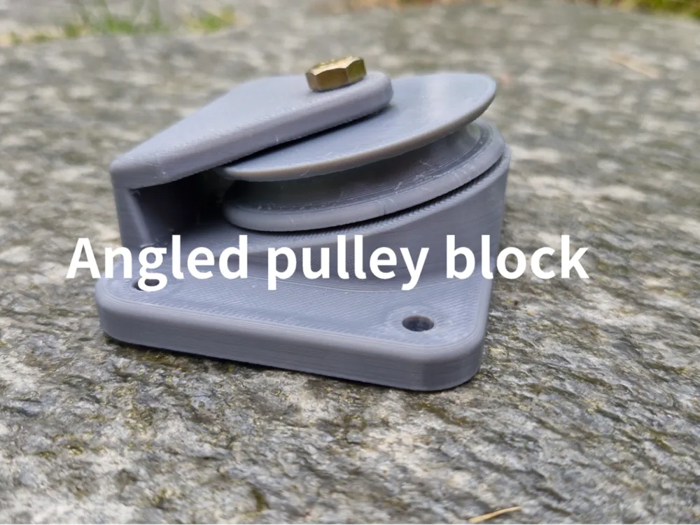 Angled pulley block - Free 3D Print Model - MakerWorld