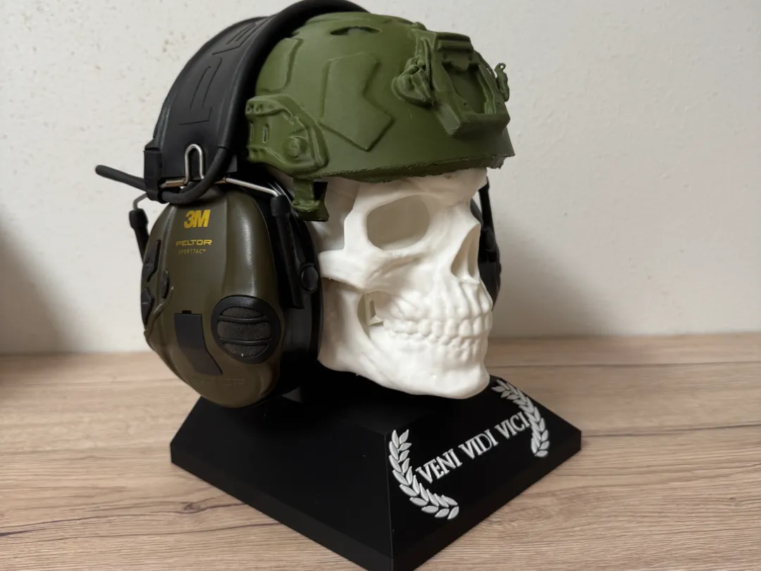 Skull Headset Stand by AlphaLayers MakerWorld: Download Free 3D Models