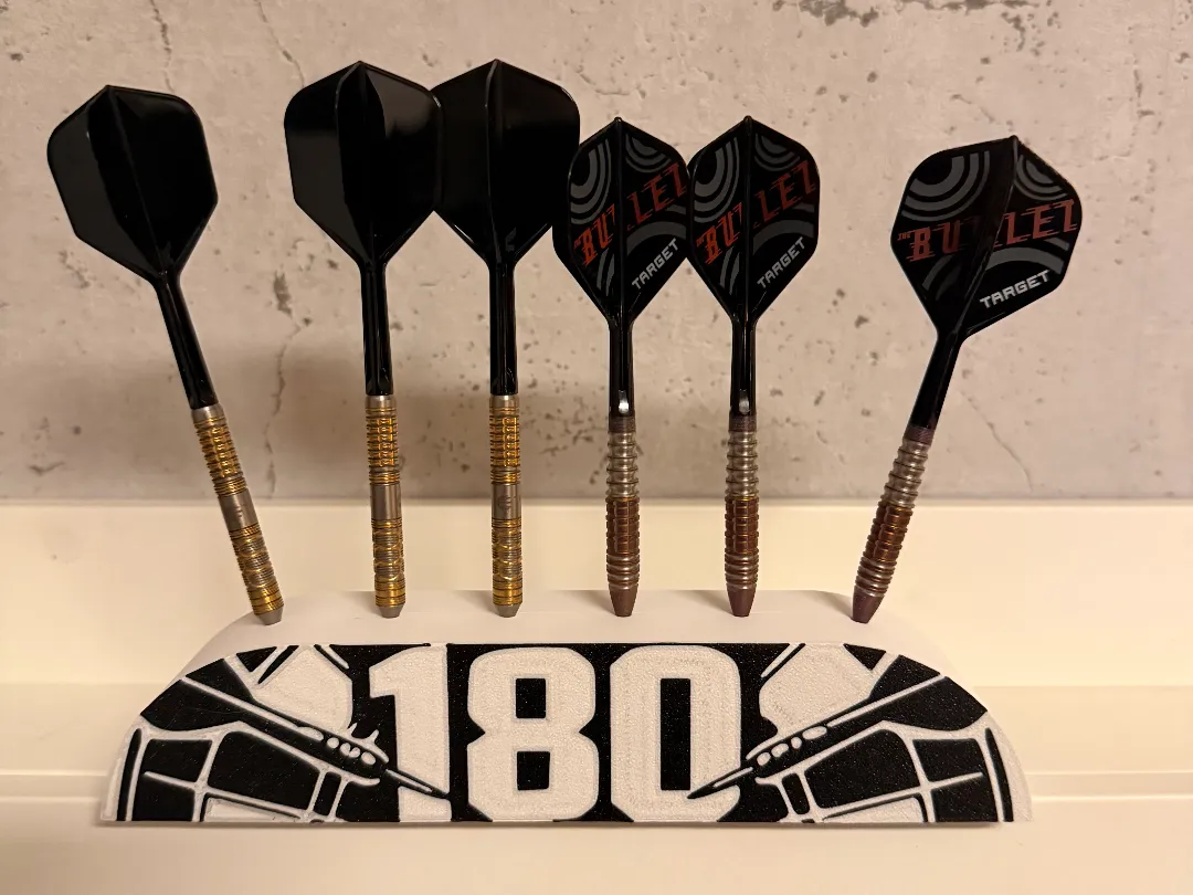 Dart Holder for 6 Darts 180/Board - Free 3D Print Model - MakerWorld