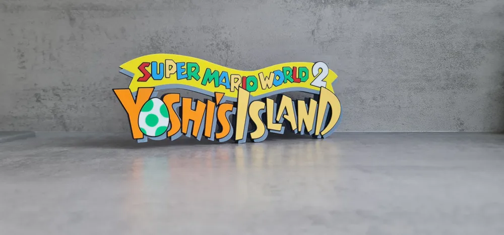 Yoshi's Island logo / sign - Free 3D Print Model - MakerWorld
