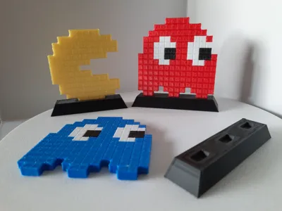 Pacman & Ghosts (Pixelart, 8 Bit Design) by bbbarny - MakerWorld