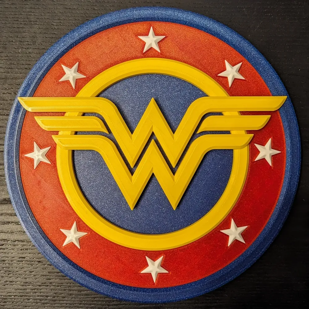 Wonder Woman Logo/Shield - Free 3D Print Model - MakerWorld