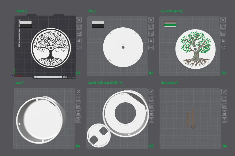 Simple clock with tree of life motif by JLA1mini - MakerWorld