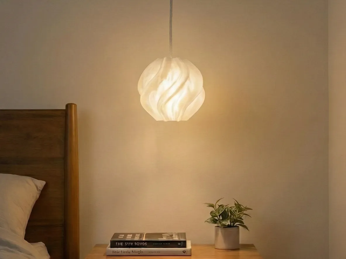 Parametric Modern Pendant Lamp Smooth & Textured - Free 3D Print Model ...