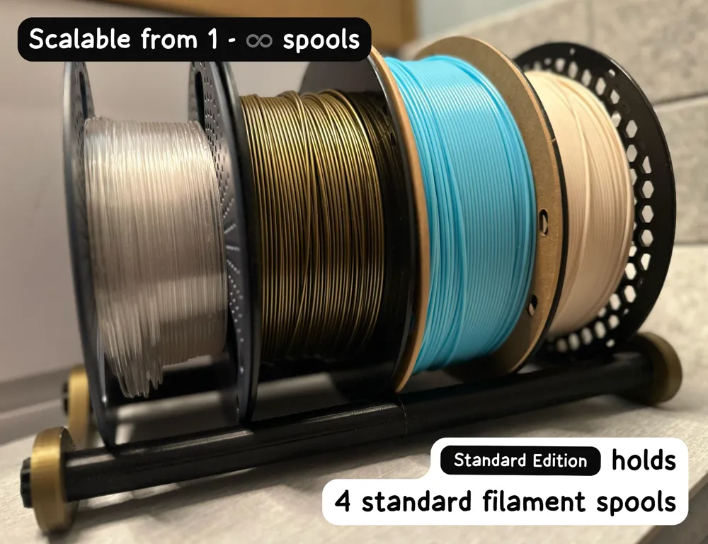 Filament Spool Stand Remixed by SamuelMakerWorld: Download Free 3D Models