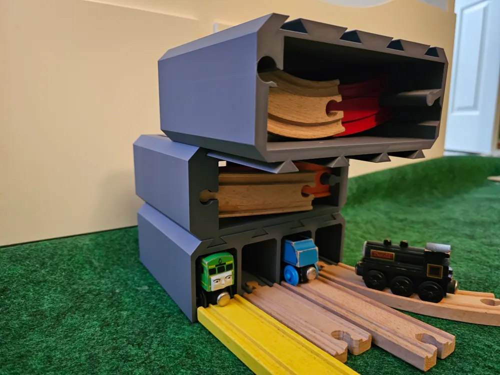 Modular Train & Track Storage (Brio Compatible) - Free 3D Print Model ...
