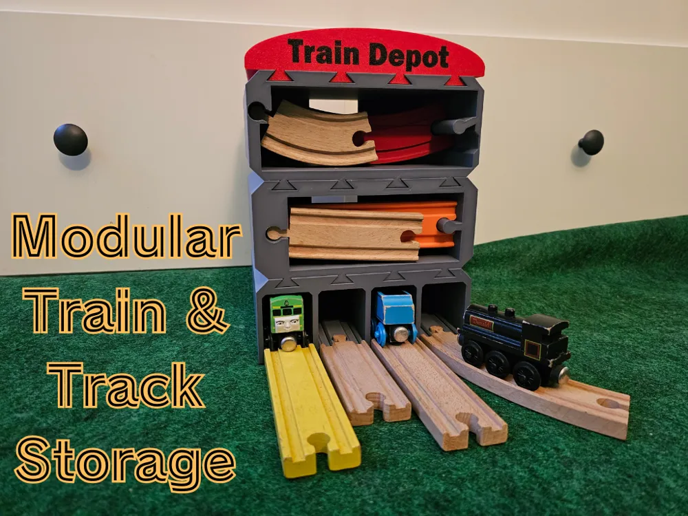 Modular Train & Track Storage (Brio Compatible) - Free 3D Print Model ...