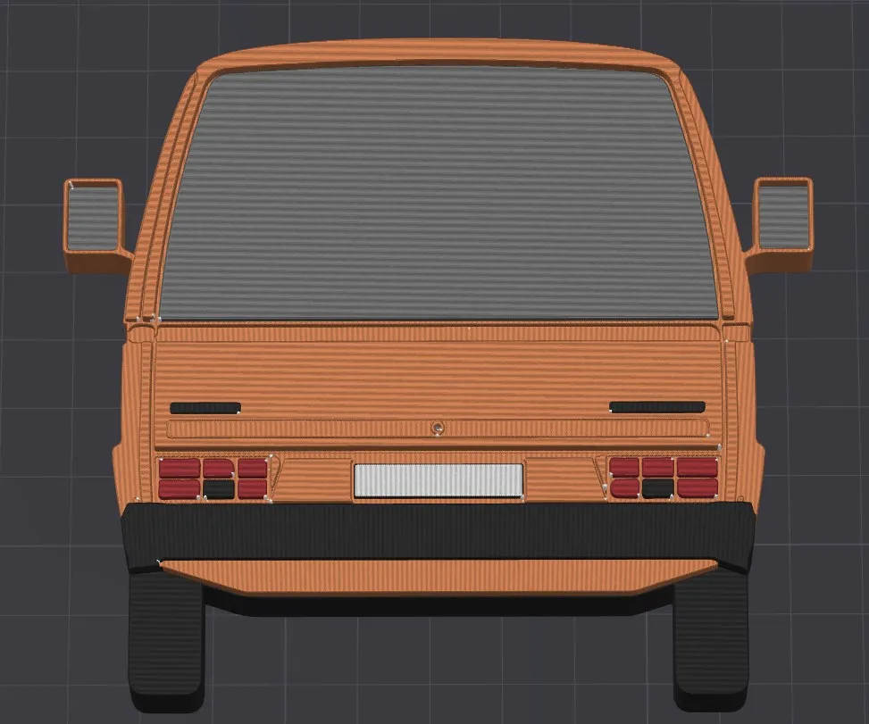 VW T3 Bus Rear by ZlabMakerWorld: Download Free 3D Models