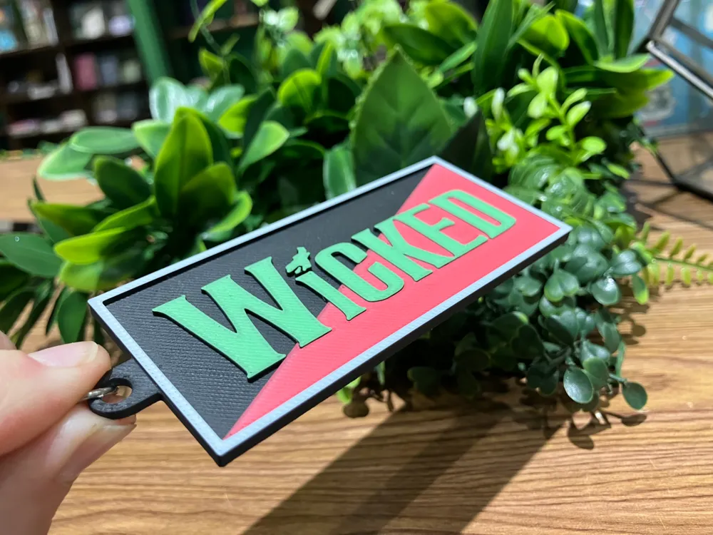 Wicked Broadway Musical Logo Keychain by tintantanafa - MakerWorld