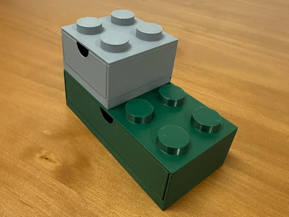 2x2 and 2x4 Stackable Brick! Less support! by UniDuni3dMakerWorld ...