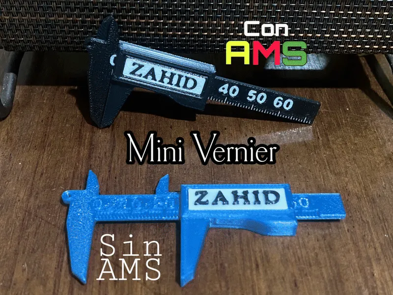 Mini vernier caliper keychain with name by Bramasole_P3DS MakerWorld ...
