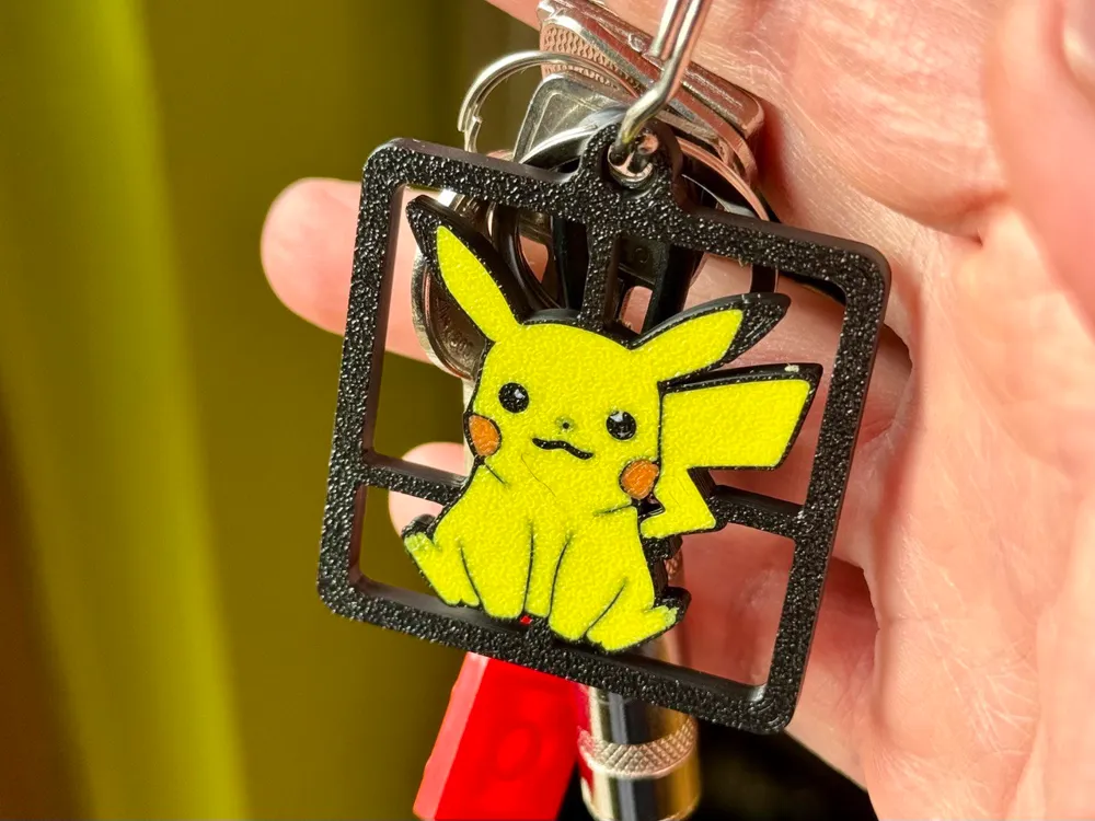Pikachu Kit Card style Keychain by B-Engineer - MakerWorld