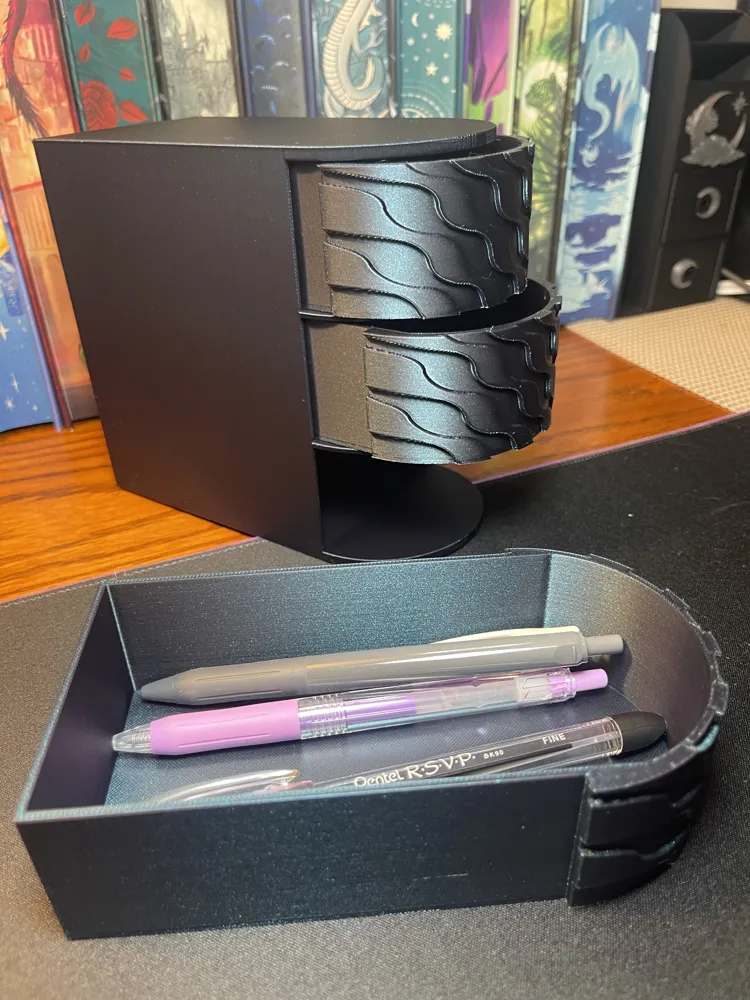 Wavy 3-Drawer Desktop Organizer – Curved Storage by Pages & Projects ...