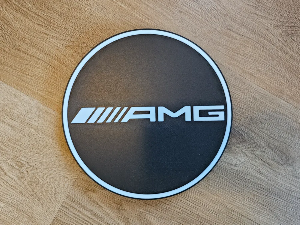 AMG LED Lightbox Sign by Fast3D MakerWorld: Download Free 3D Models