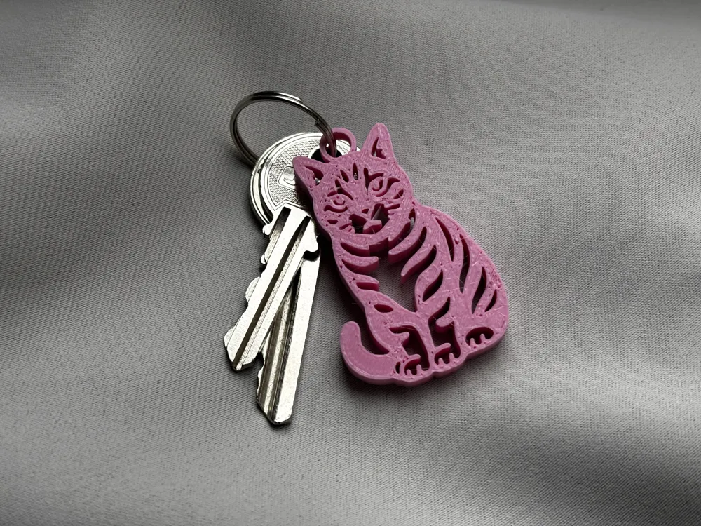cat keychain by Zalusky MakerWorld: Download Free 3D Models