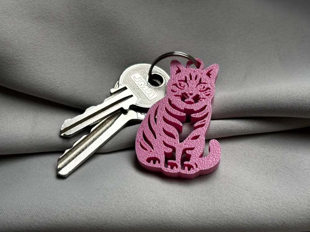 cat keychain by Zalusky MakerWorld: Download Free 3D Models