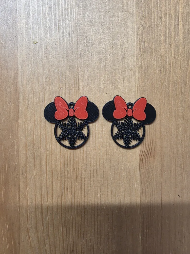 Minnie Mouse Earrings by Morganja MakerWorld: Download Free 3D Models