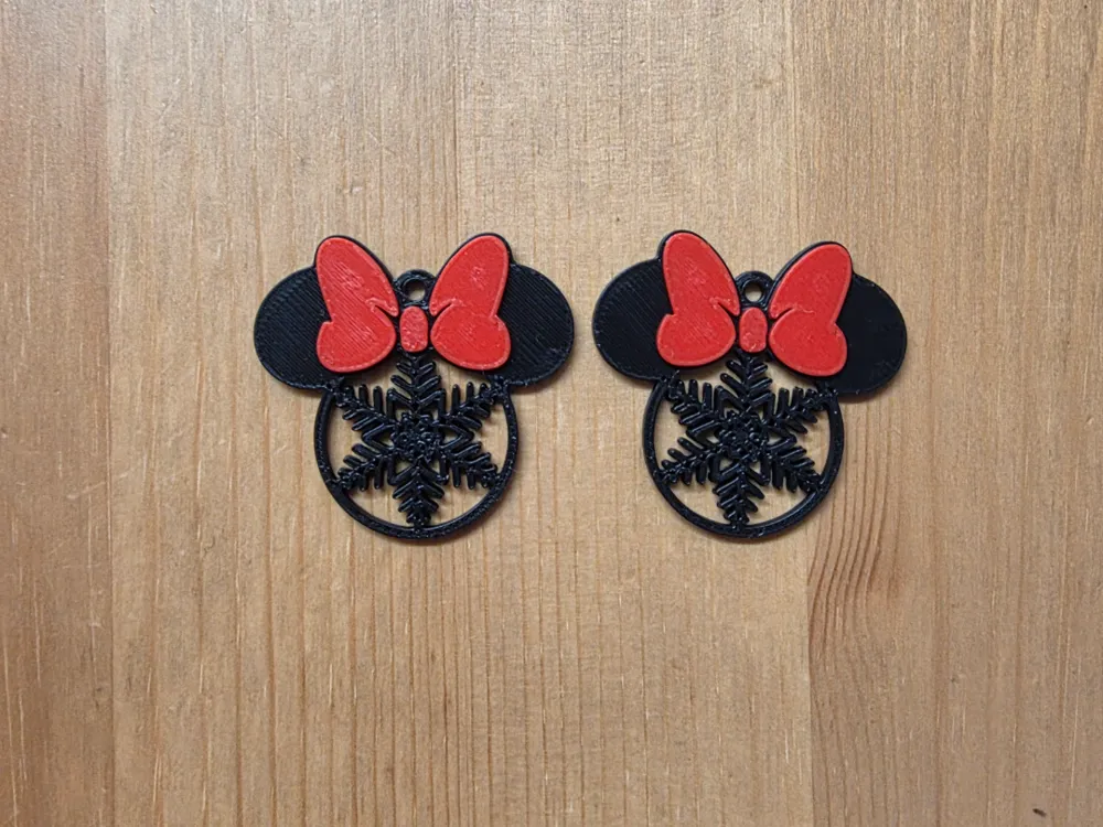 Minnie Mouse Earrings by Morganja MakerWorld: Download Free 3D Models
