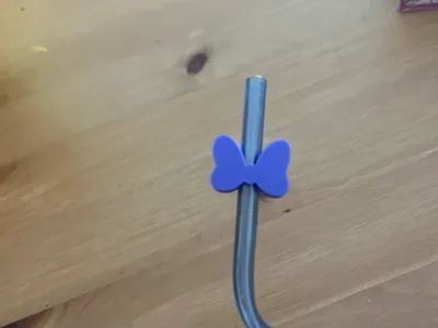 Small bow straw topper by Studio Blue Craft House MakerWorld: Download ...