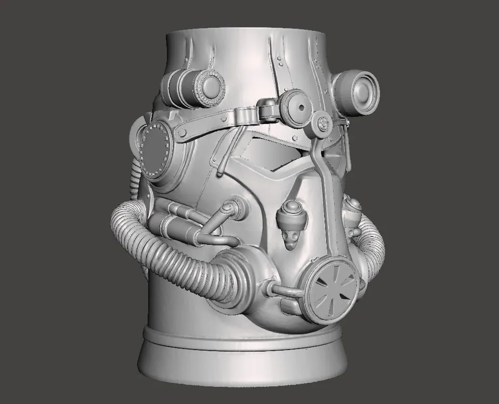 T45-T60 Power Armor Helmet -Can Holder (Two types) - Free 3D Print ...