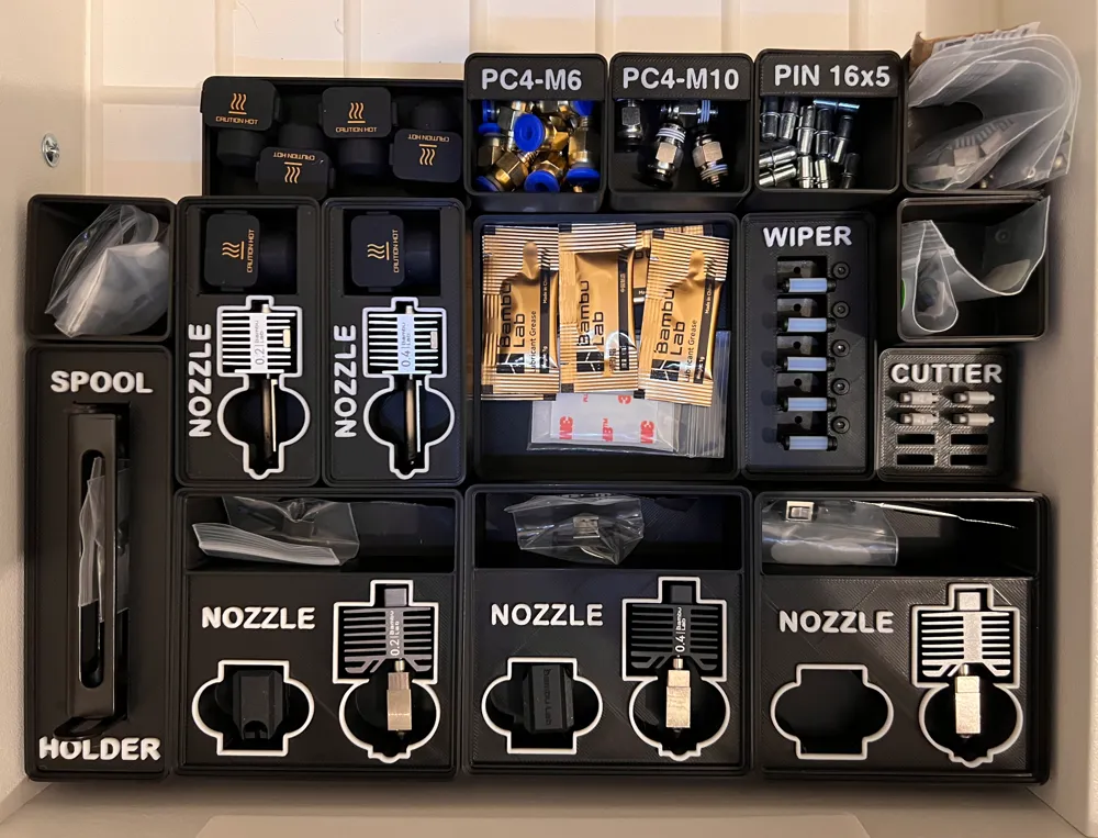 Bambu Spare Parts Gridfinity Boxes Shape by Luca Maker Lab - MakerWorld