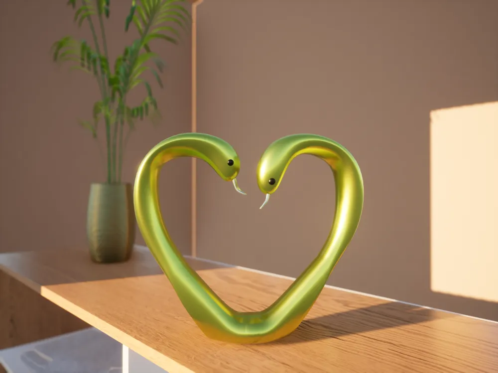VIPERS LOVE DECORATION | GIFT | SNAKES VALENTINES by Julia - MakerWorld