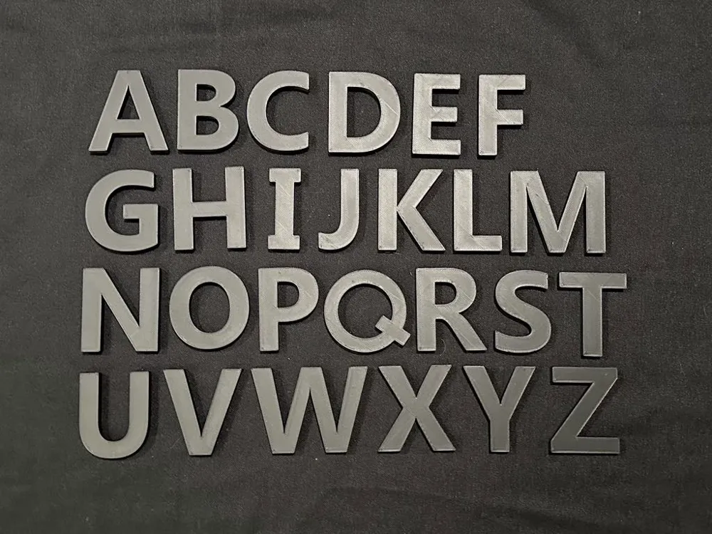 5 Inch Alphabet Wall Letters - Built In Hanger by BATTCAVE MakerWorld ...