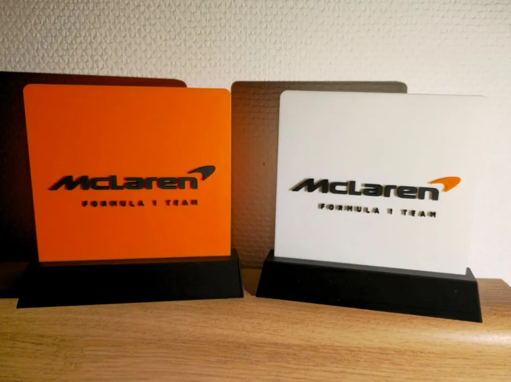 McLaren Formula 1 Team Logo Stand / Desk Display - Free 3D Print Model ...