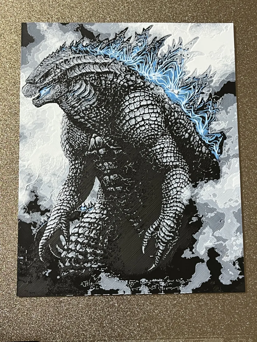 Godzilla 02 Hueforge - Free 3D Print Model - MakerWorld