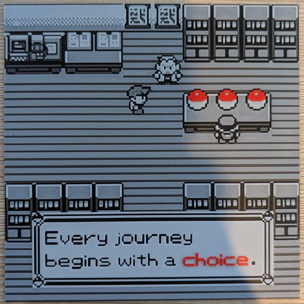 Hueforge: Pokémon - Oaks Lab - Choice by Renekens MakerWorld: Download ...