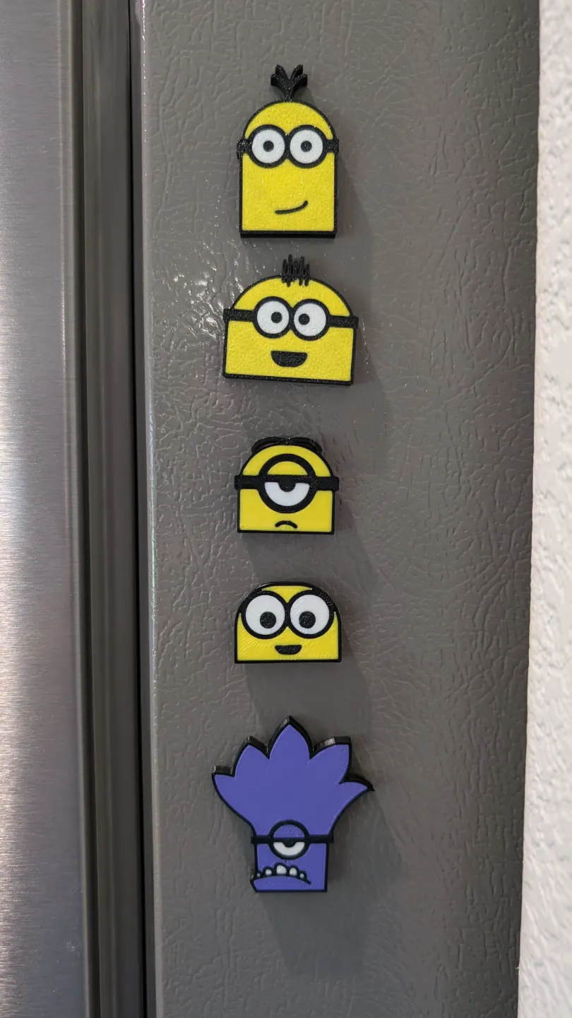 Minions Refrigerator Magnets by Kevin - MakerWorld