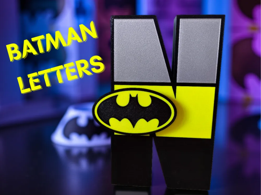 Batman letters - Free 3D Print Model - MakerWorld