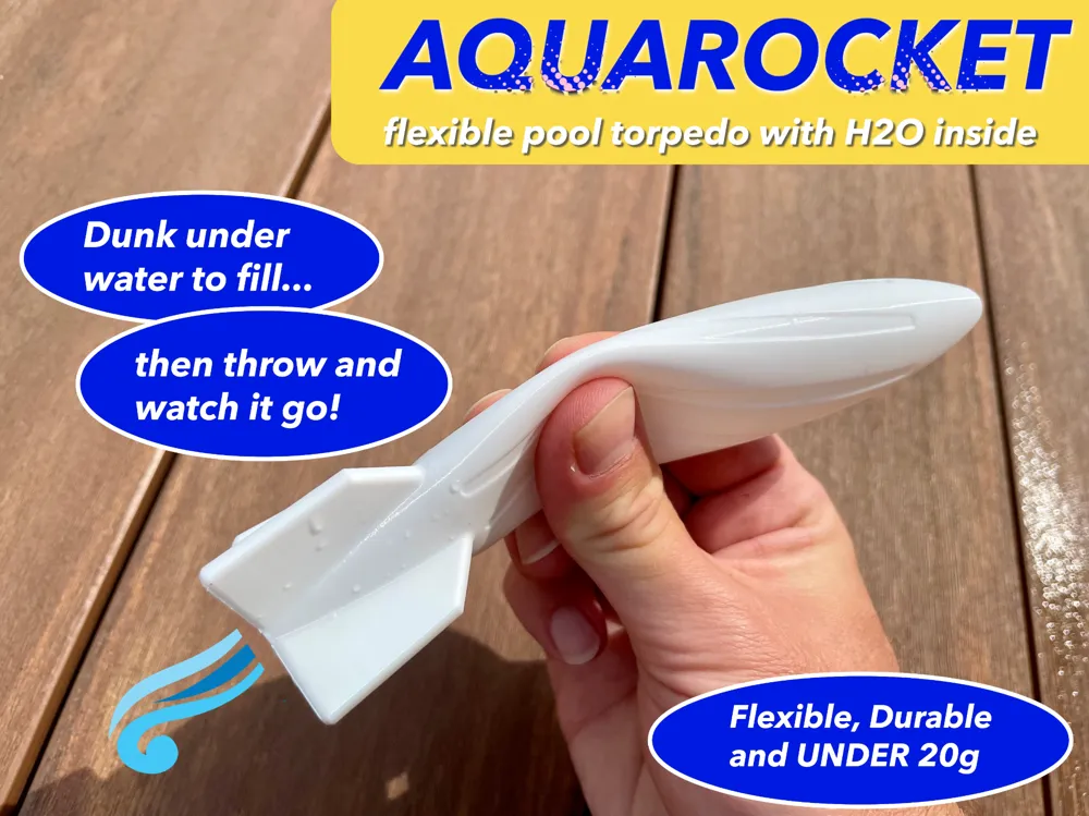 Aquarocket Pool Torpedo With Water Inside By M Makerworld Download Free 3d Models