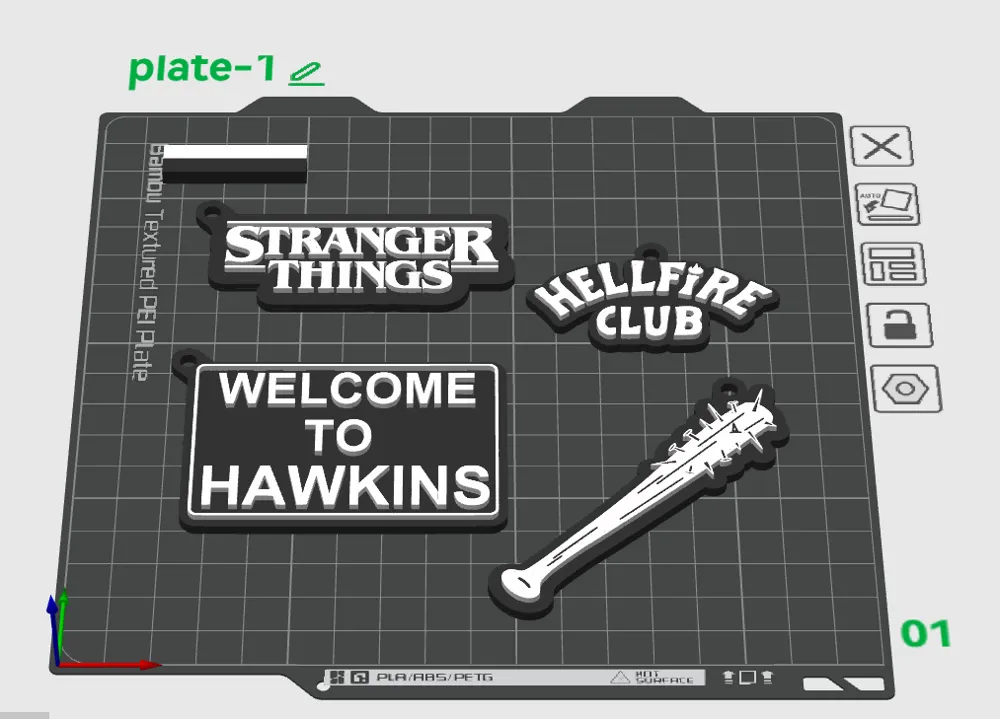 Stranger Things Keychain Collection - Free 3D Print Model - MakerWorld
