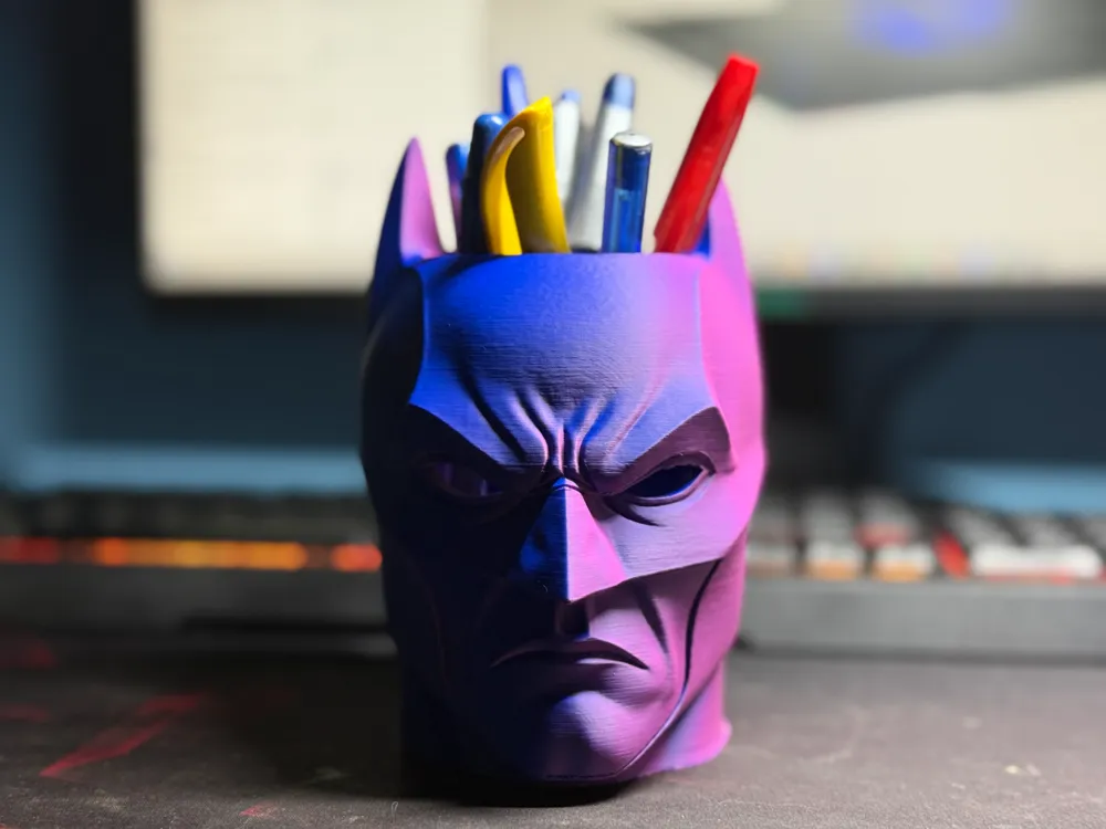 Batman - Pen holder - Free 3D Print Model - MakerWorld