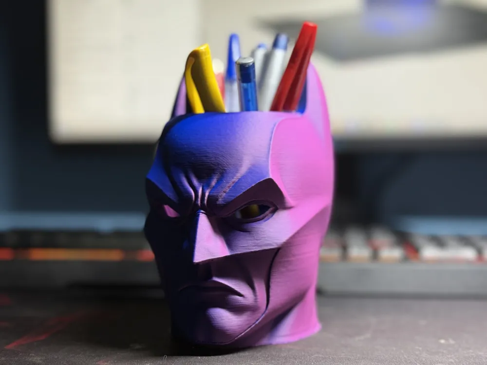 Batman - Pen holder - Free 3D Print Model - MakerWorld