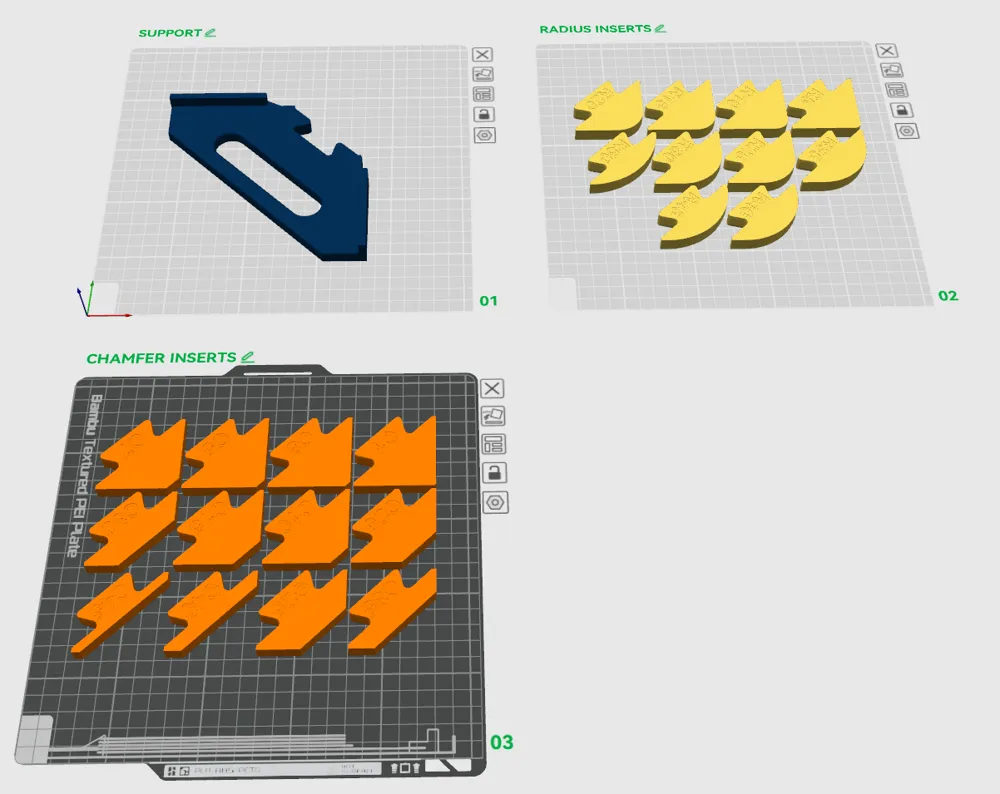 Radius & Chamfer Corner Jig (hand / table router) - Free 3D Print Model ...